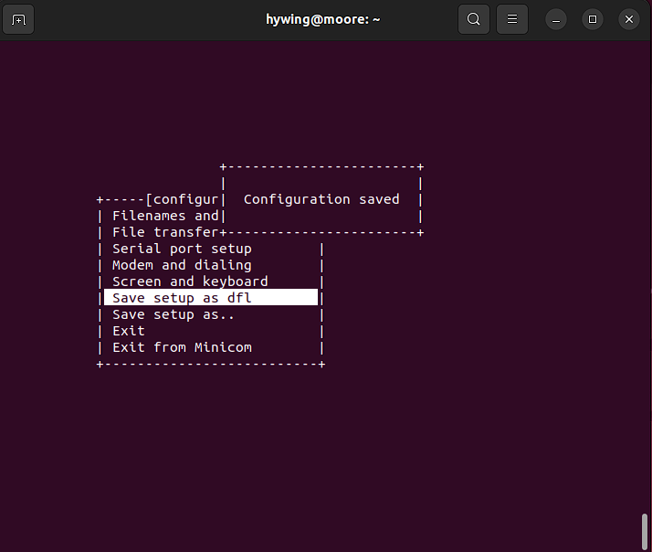 minicom串口调试工具 - hywing techzone